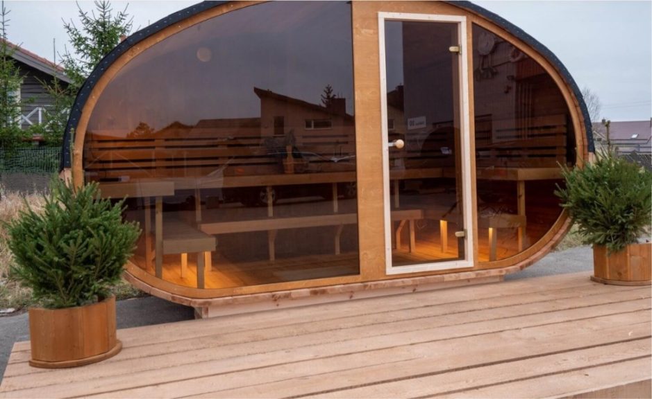 Sauna Hobbit panoramique | Vente de bains nordiques en bois France ...